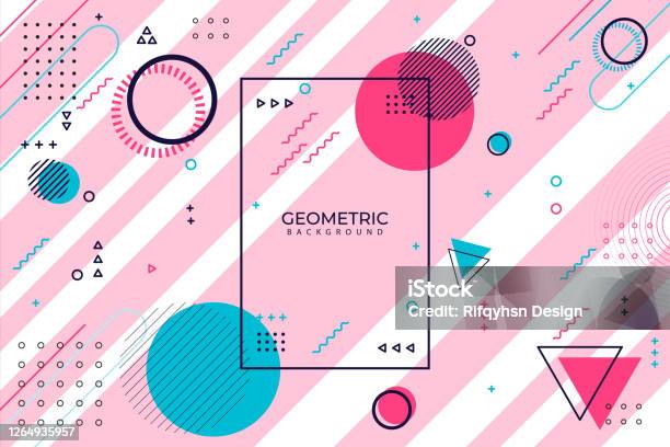 Desain Latar Belakang Bentuk Geometris Abstrak Ilustrasi Stok Unduh