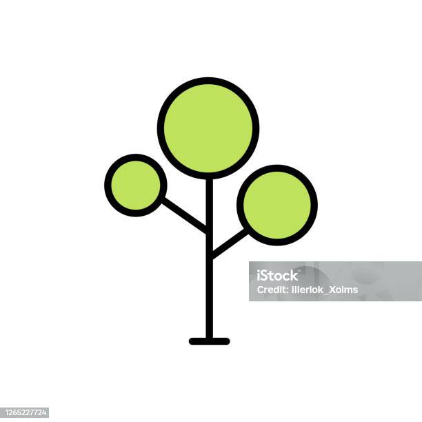 Icône De Larbre Icône Des Plantes Vertes Forêt Illustrations Darbres