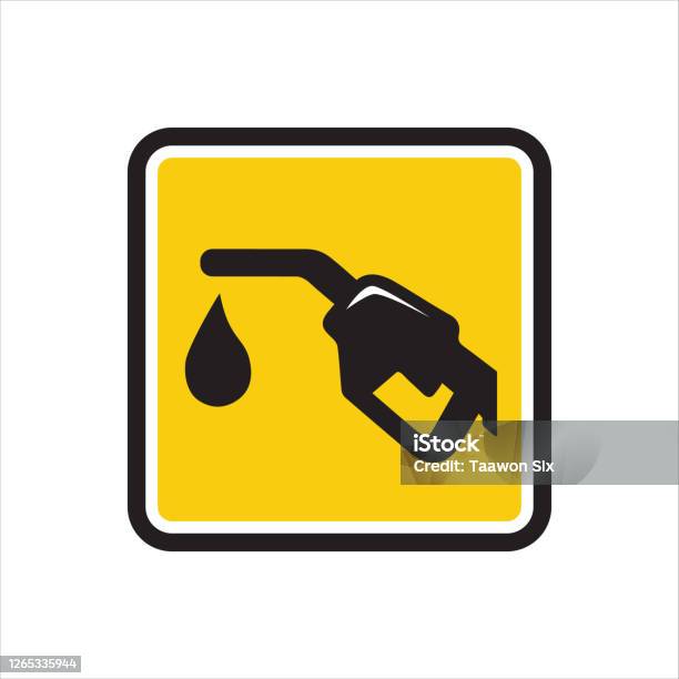 Conception Vectorielle Dicône De Stationservice De Gaz Icône De Symbole