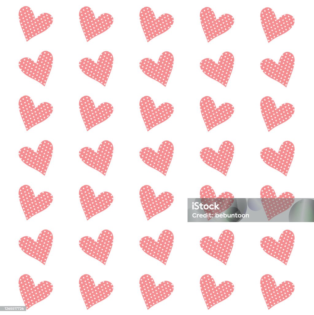 Seamless Heart Pattern For Valentines Day Stock Illustration Download