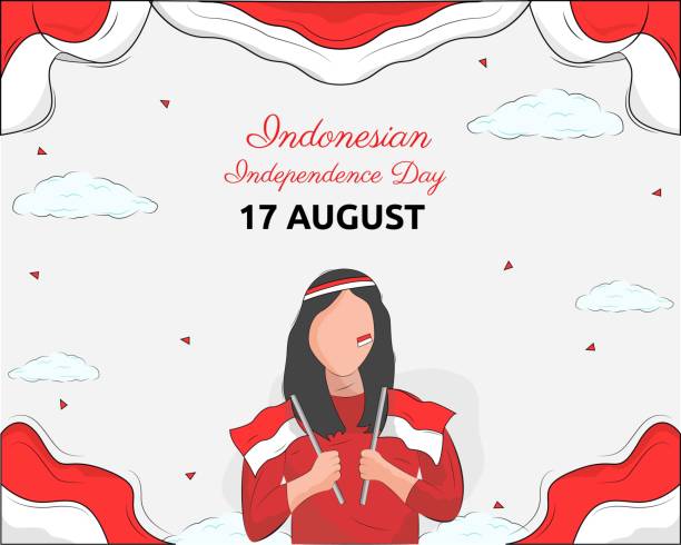 1 100 Indonesia Flag Waving Stock Illustrations Royalty Free Vector