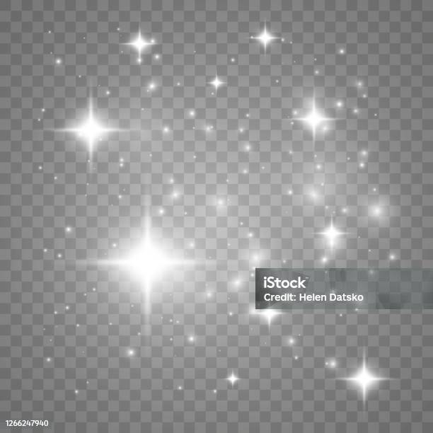 Bokeh Bersinar Terisolasi Pada Latar Belakang Transparan Ilustrasi