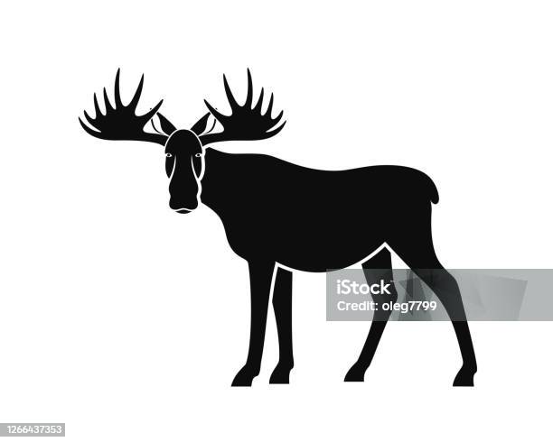 Logo De Lorignal Orignal Isolé Sur Fond Blanc Elk Vecteurs Libres De