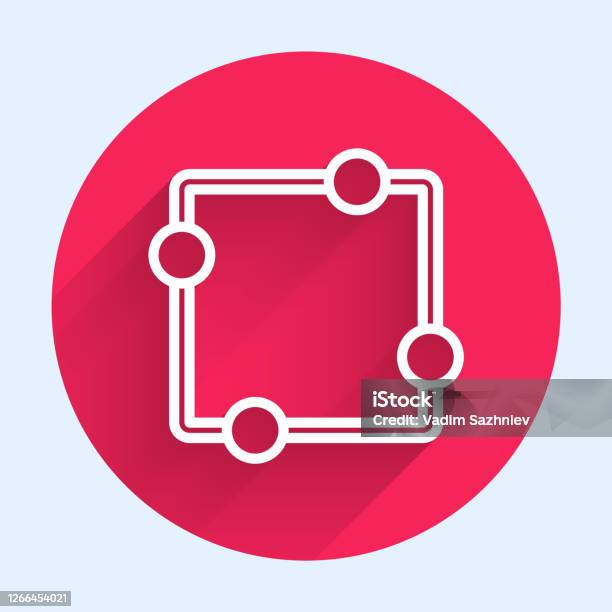 Ligne Blanche Icône Du Schéma De Circuit Électrique Isolée Avec Une