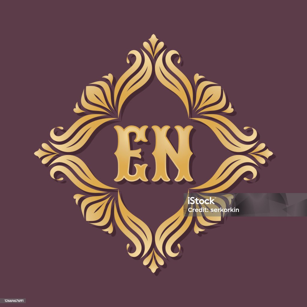 Huruf Monogram En Desain Templat Lambang Konsep Lambang Heraldik ... Huruf Monogram En Desain Templat Lambang Konsep Lambang Heraldik ...
