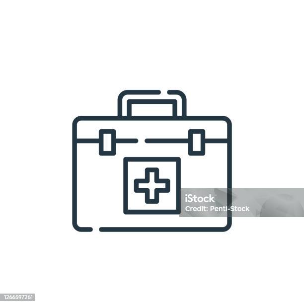 Erstehilfekit Vektorsymbol Isoliert Auf Weißem Hintergrund Gliederung ... Erstehilfekit Vektorsymbol Isoliert Auf Weißem Hintergrund Gliederung ...
