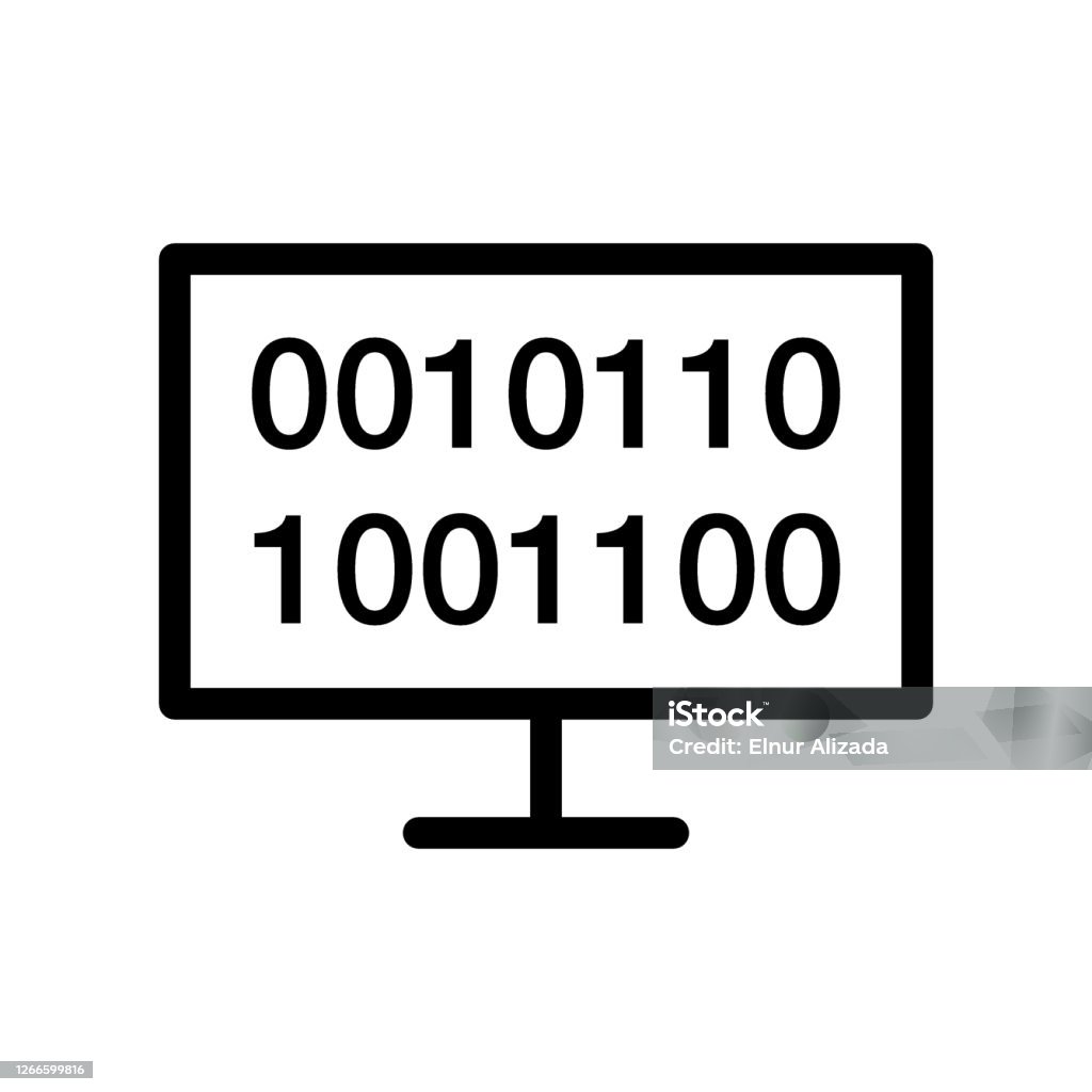 User Programming Coding Binary On Monitor Line Tech Design Stock ... User Programming Coding Binary On Monitor Line Tech Design Stock ...
