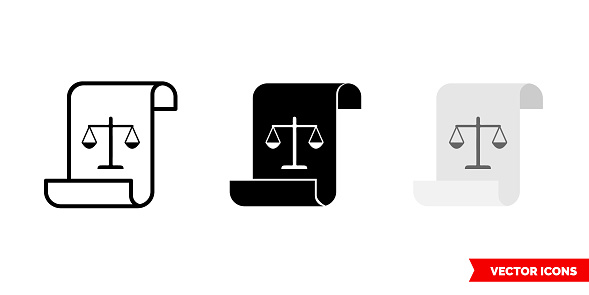 Icône De Cour De 3 Types De Couleur Noir Et Blanc Contour Symbole De