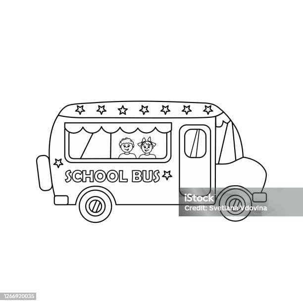 Contour Dautobus Scolaire Élève Livre De Coloriage Icône Vecteur ... Contour Dautobus Scolaire Élève Livre De Coloriage Icône Vecteur ...