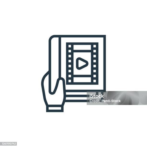 Script Vector Icon Isolated On White Background Outline Thin Line Script Icon For Website Design