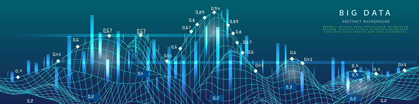 Visualisasi Abstrak Menganalisis Algoritma Data Kisi Bergelombang