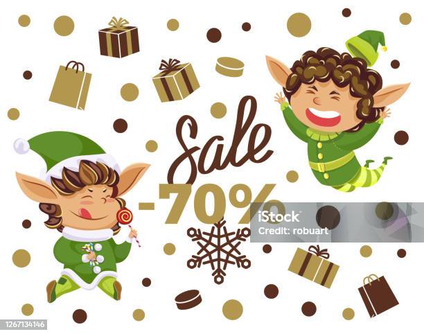Penjualan Natal Terbaik Elf Dengan Kotak Hadiah Ilustrasi Stok - Unduh ... Penjualan Natal Terbaik Elf Dengan Kotak Hadiah Ilustrasi Stok - Unduh ...