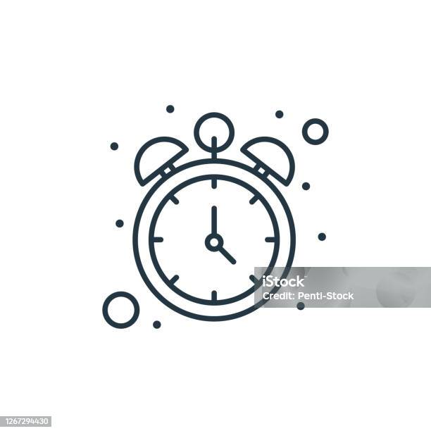 Icône Vectorielle De Lhorloge Isolée Sur Fond Blanc Contour Icône