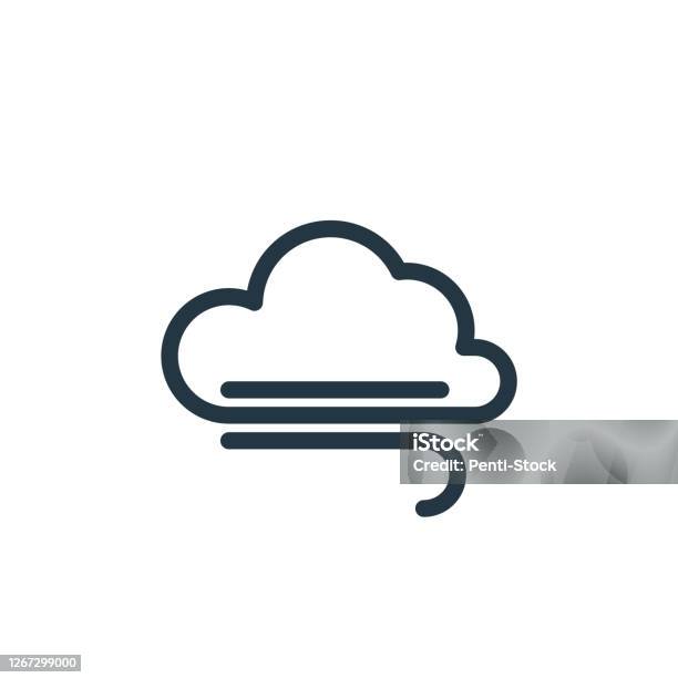 Icône Vectorielle De Nuage Isolée Sur Le Fond Blanc Contour Icône De