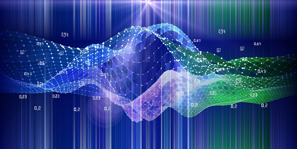 Big Data Visualisasi Abstrak Menganalisis Data Kecerdasan Buatan