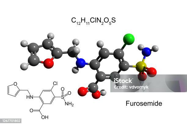 Formula Kimia Formula Struktural Dan Model Boladantongkat 3d Furosemide