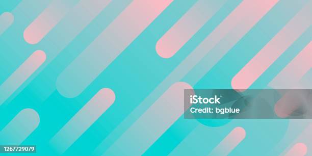Desain Abstrak Dengan Bentuk Geometris Trendy Blue Gradient Ilustrasi