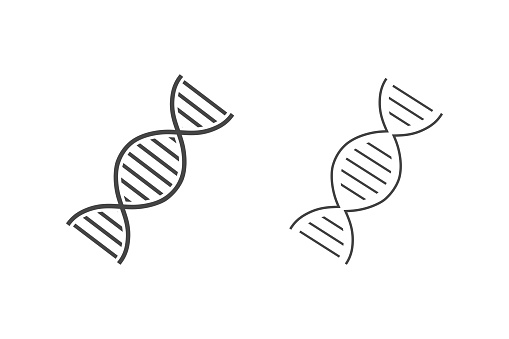 Symbole Abstrait Dadn Ou De Brinchromosome Jeu Dicônes De Ligne