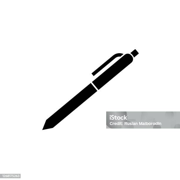 Icône De Stylet Icône Simple Noire Isolée Sur Fond Blanc Vecteurs