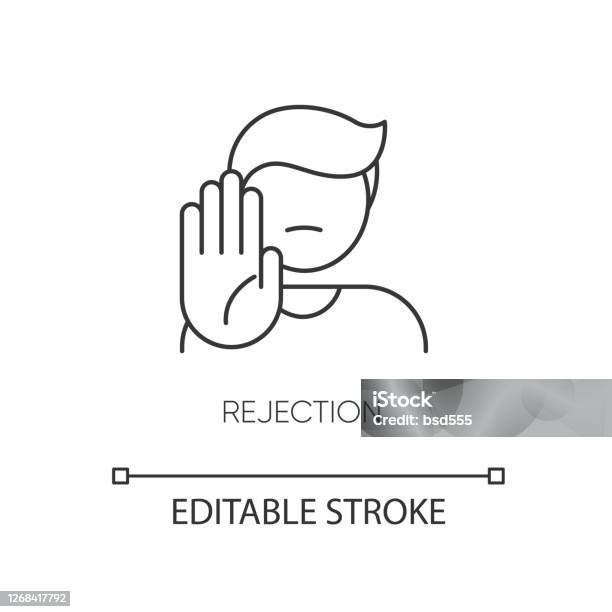 Rejection Pixel Perfect Linear Icon Stock Illustration - Download Image ... Rejection Pixel Perfect Linear Icon Stock Illustration - Download Image ...