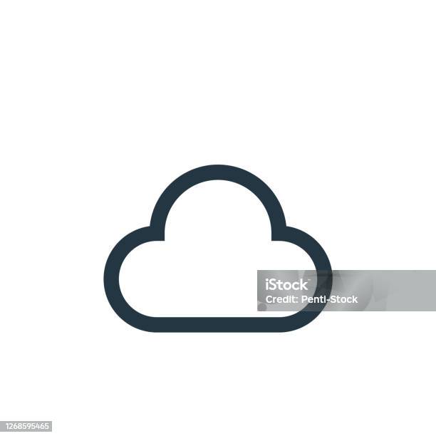 Icône Vectorielle De Nuage Isolée Sur Le Fond Blanc Contour Icône De