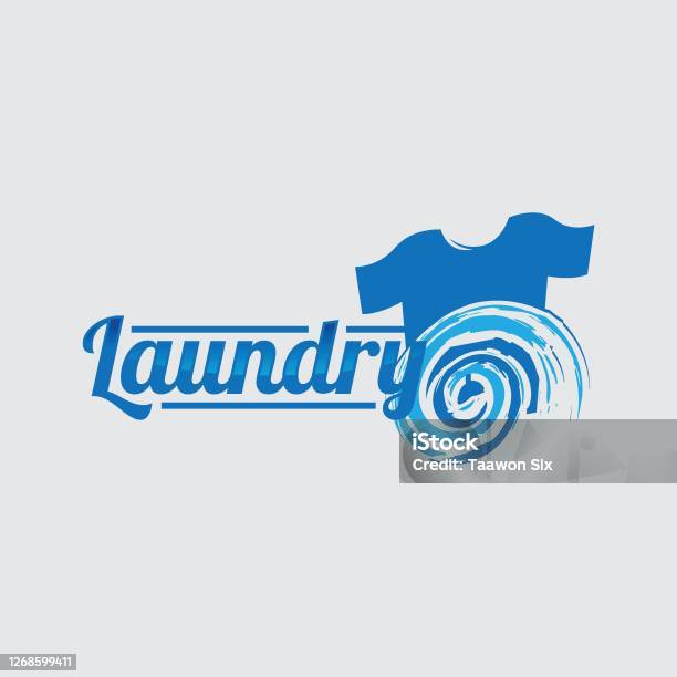 Logo Laundry Mendesain Vektor Konsep Simbol Logo Mesin Cuci Ilustrasi
