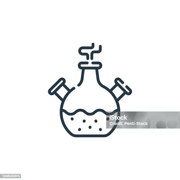 Icône Vecteur De Chimie Isolée Sur Fond Blanc Contour Icône De Chimie