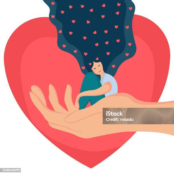 Girl Sitting Hugging Knees 19 Stock Illustration Download Image Now