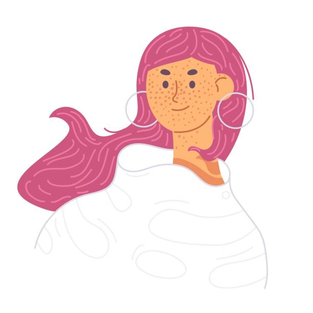 150 Woman Freckles Clip Art Stock Illustrations Royalty Free Vector