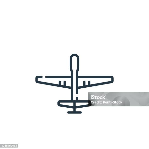 Icône Vectorielle Uav Isolée Sur Fond Blanc Contour Icône De Drone De