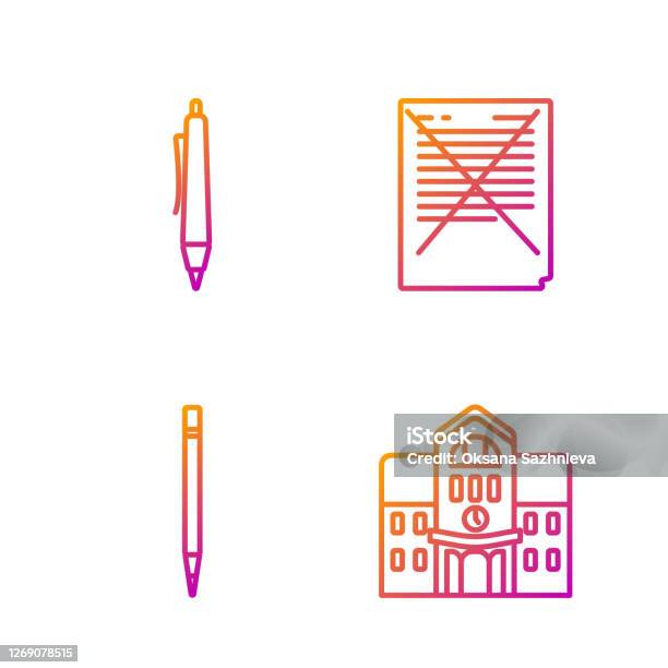 Atur Bangunan Sekolah Garis Pensil Dengan Kertas Penghapus Pena Dan ... Atur Bangunan Sekolah Garis Pensil Dengan Kertas Penghapus Pena Dan ...