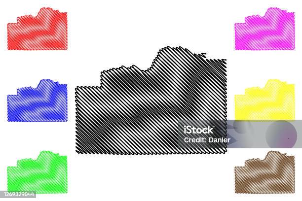 Cassia County Idaho Map Vector Illustration Scribble Sketch Cassia Map Stock Illustration