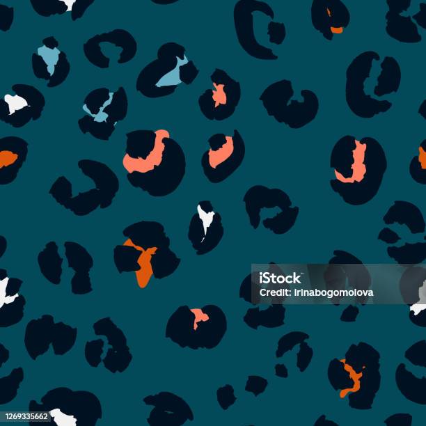 Ilustración De Diseño De Patrón Sin Costuras De Manchas De Leopardo