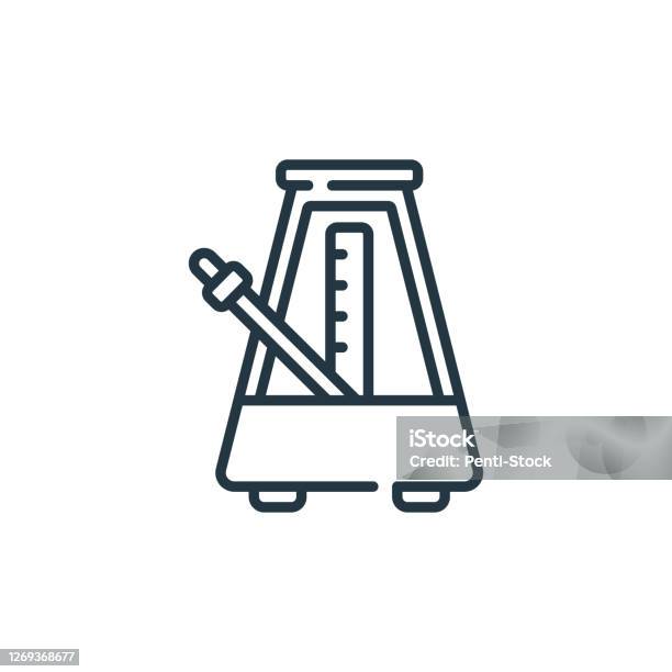 Ilustración de Icono Vectorial Del Metrónomo Aislado Sobre Fondo Blanco ... Ilustración de Icono Vectorial Del Metrónomo Aislado Sobre Fondo Blanco ...