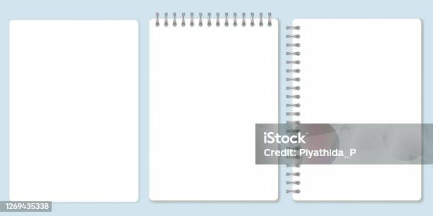 Set Kertas Titik Isometrik Templat Notebook Spiral Dan Lembar Notepad