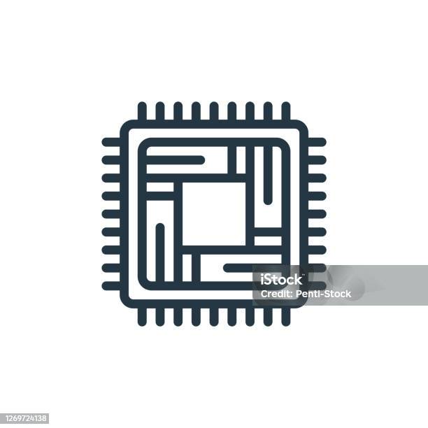 Icône Vectorielle De Puce Isolée Sur Le Fond Blanc Contour Icône De ... Icône Vectorielle De Puce Isolée Sur Le Fond Blanc Contour Icône De ...