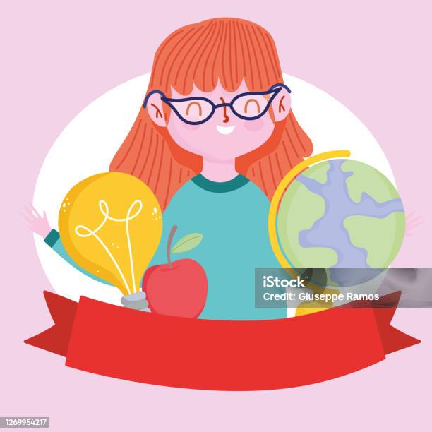 Journée Des Enseignants Heureux Carte De Lécole De Dessin Animé
