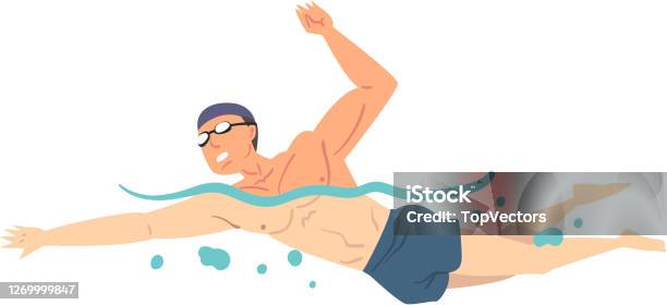 Man In Swimming Pool Person In Swimwear Performing Water Activities
