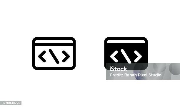 Command Line Icons That Represent Programming Or Source Code Stock Illustration Download Image
