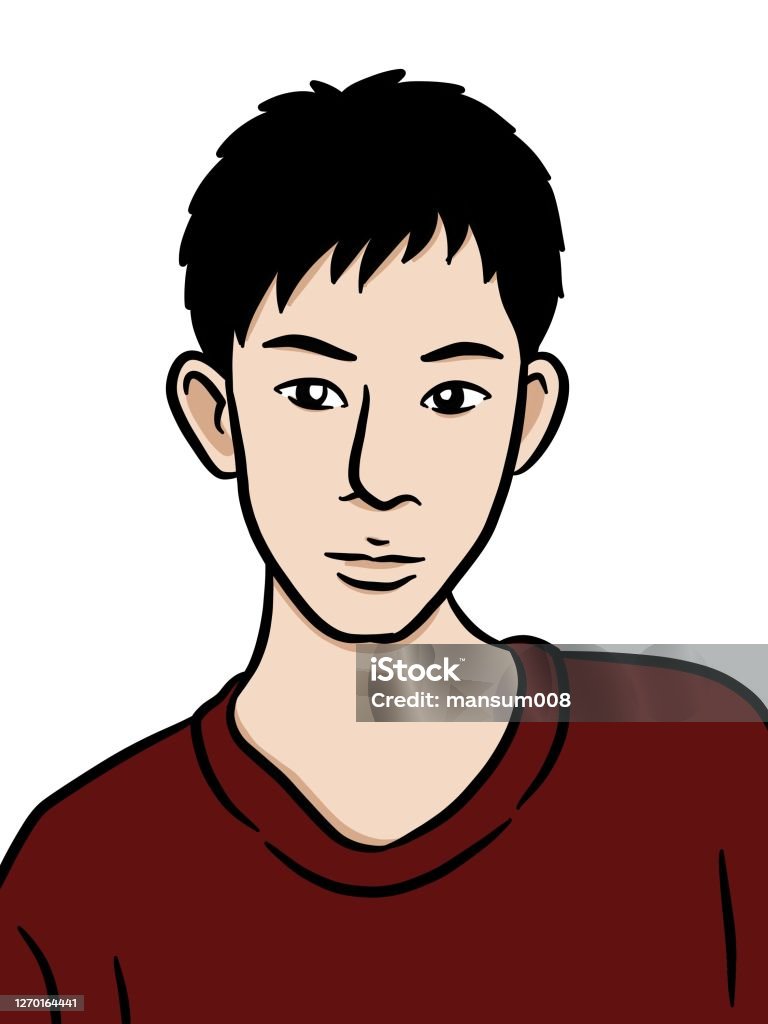 Homme Mignon De Dessin Animé Sur Le Fond Blanc Vecteurs Libres De Droits Et Plus Dimages