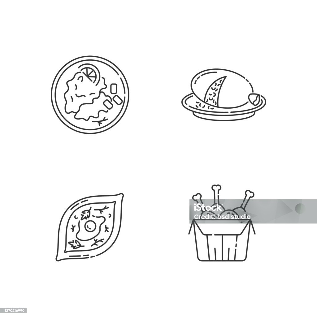 Fast Food Pixel Perfect Linear Icons Set Stock Illustration - Download ... Fast Food Pixel Perfect Linear Icons Set Stock Illustration - Download ...