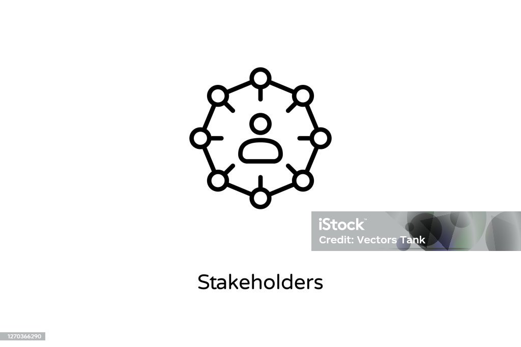 Linear Stakeholders Icon In Vector Logotype Stock Illustration ... Linear Stakeholders Icon In Vector Logotype Stock Illustration ...