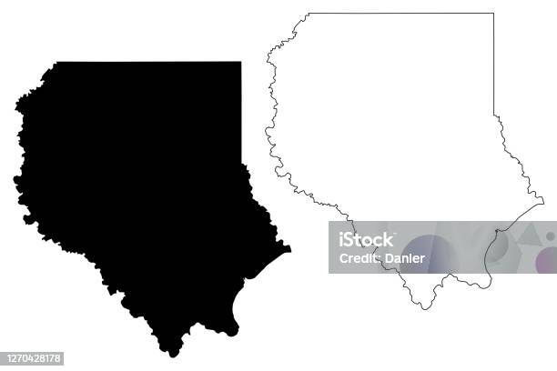 Livingston County Louisiane Carte Vectorielle Illustration Scribble