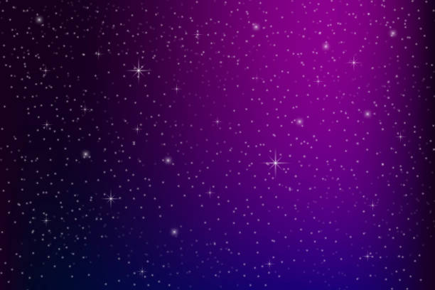 Free Stock Photo of Purple Stars Background Shows Celestial Light And ...