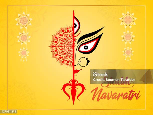 Latar Belakang Ilustrasi Vektor Shubh Navaratri Dengan Mata Dewi Durga ... Latar Belakang Ilustrasi Vektor Shubh Navaratri Dengan Mata Dewi Durga ...