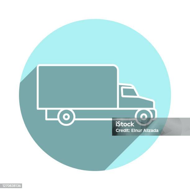 Ikon Truk Van Pengiriman Konsep Layanan Kargo Truk Mini Untuk Ilustrasi
