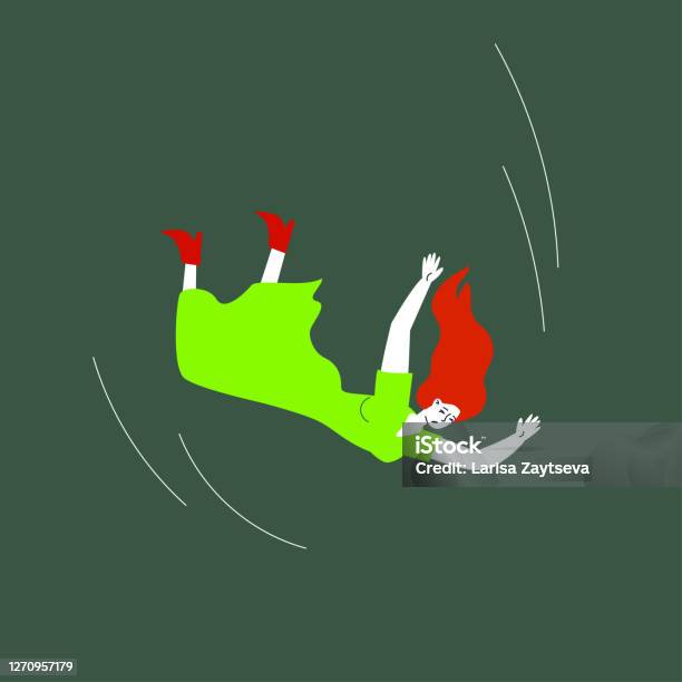 Kartun Wanita Berambut Merah Kulit Putih Dalam Sepatu Bot Merah Terbang
