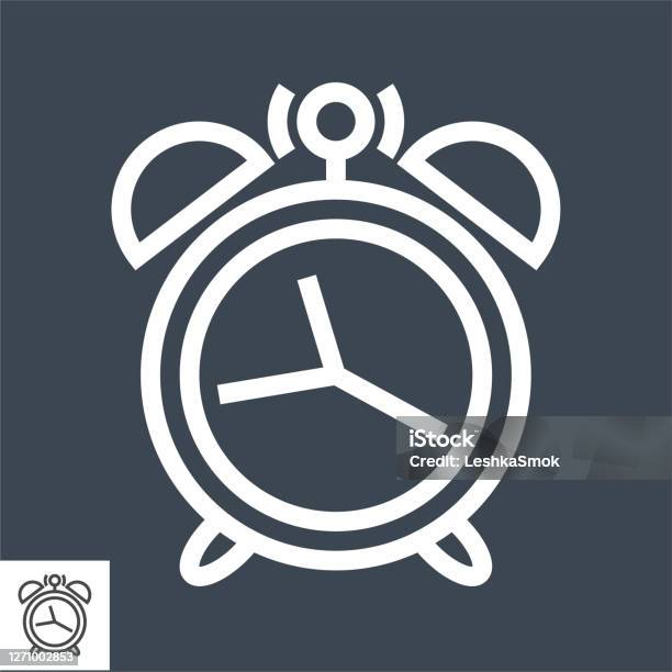 Alarm Clock Thin Line Vector Icon Stock Illustration - Download Image ... Alarm Clock Thin Line Vector Icon Stock Illustration - Download Image ...