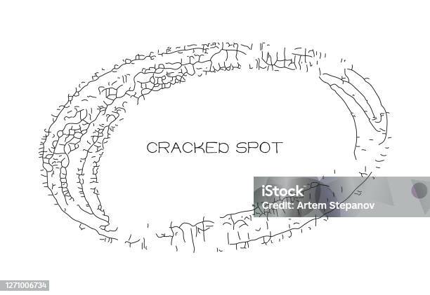 Cercle De Ligne Dencre Fissuré Ou Illustration De Vecteur De Verre