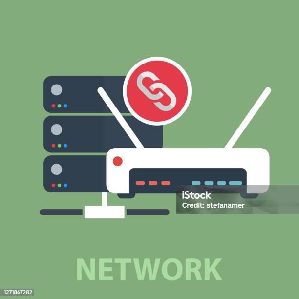 Konsep Server Dan Jaringan Database Ilustrasi Stok Unduh Gambar